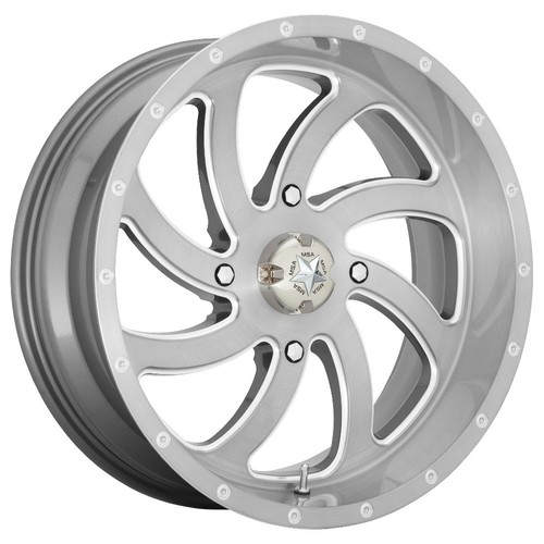 22x7 MSA Off-Road M36 Switch 4x137 0 Brushed Titanium Wheels Rims Set(4 ...