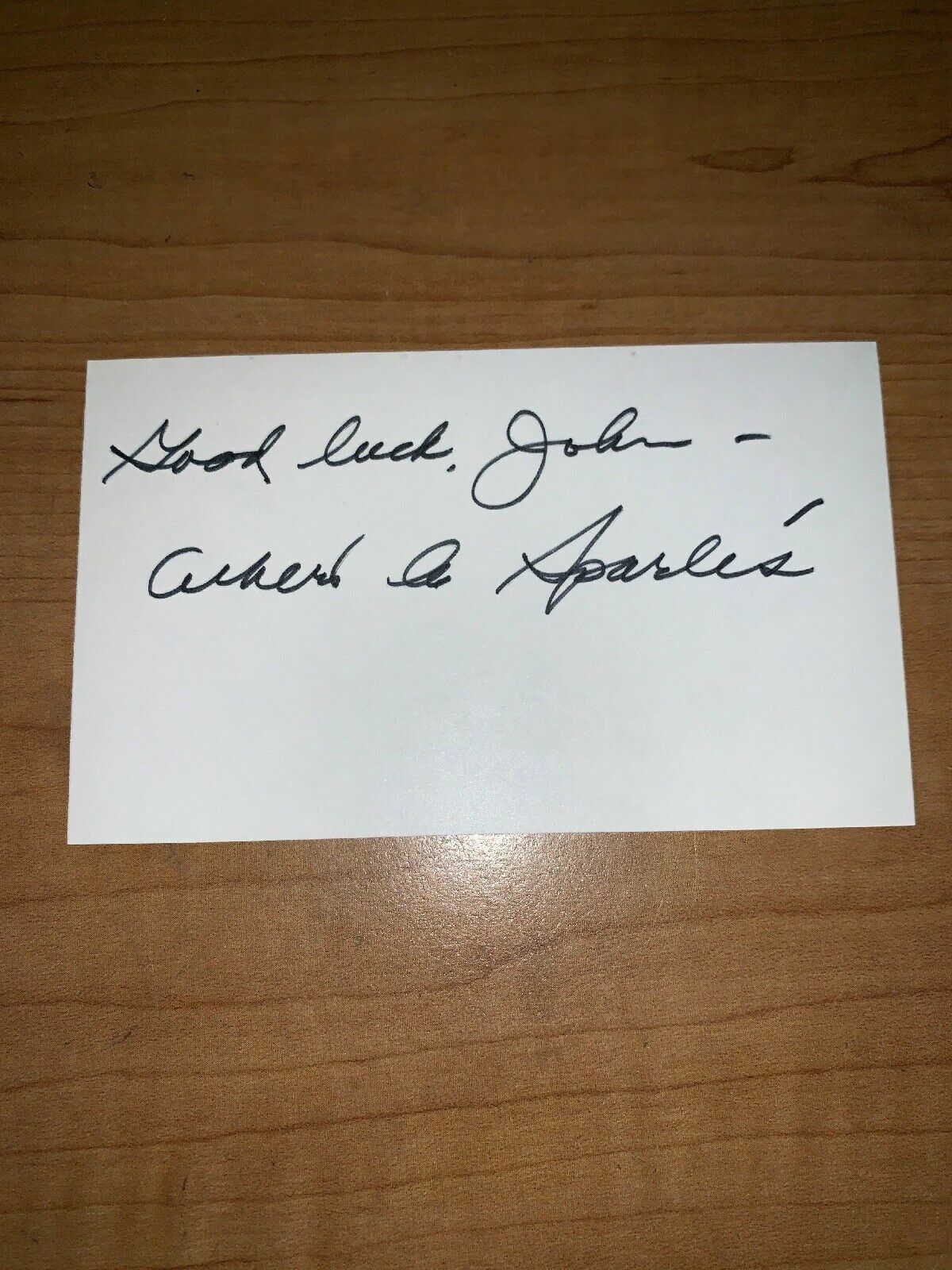 ALBERT SPARLIS - UCLA FOOTBALL - AUTHENTIC AUTOGRAPH SIGNED INDEX ...