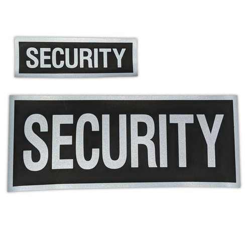 Iron on Reflective Security Badges [Black] | eBay UK