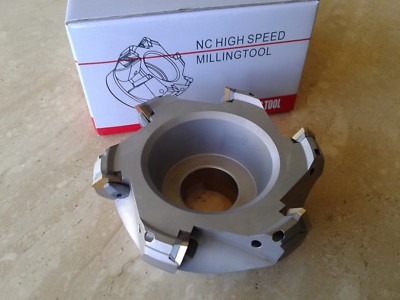 5" 45 degree indexable face shell mill, face milling cutter w ...