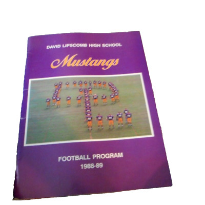 Lipscomb Mustangs High School High School Football Program 1988-89 | eBay