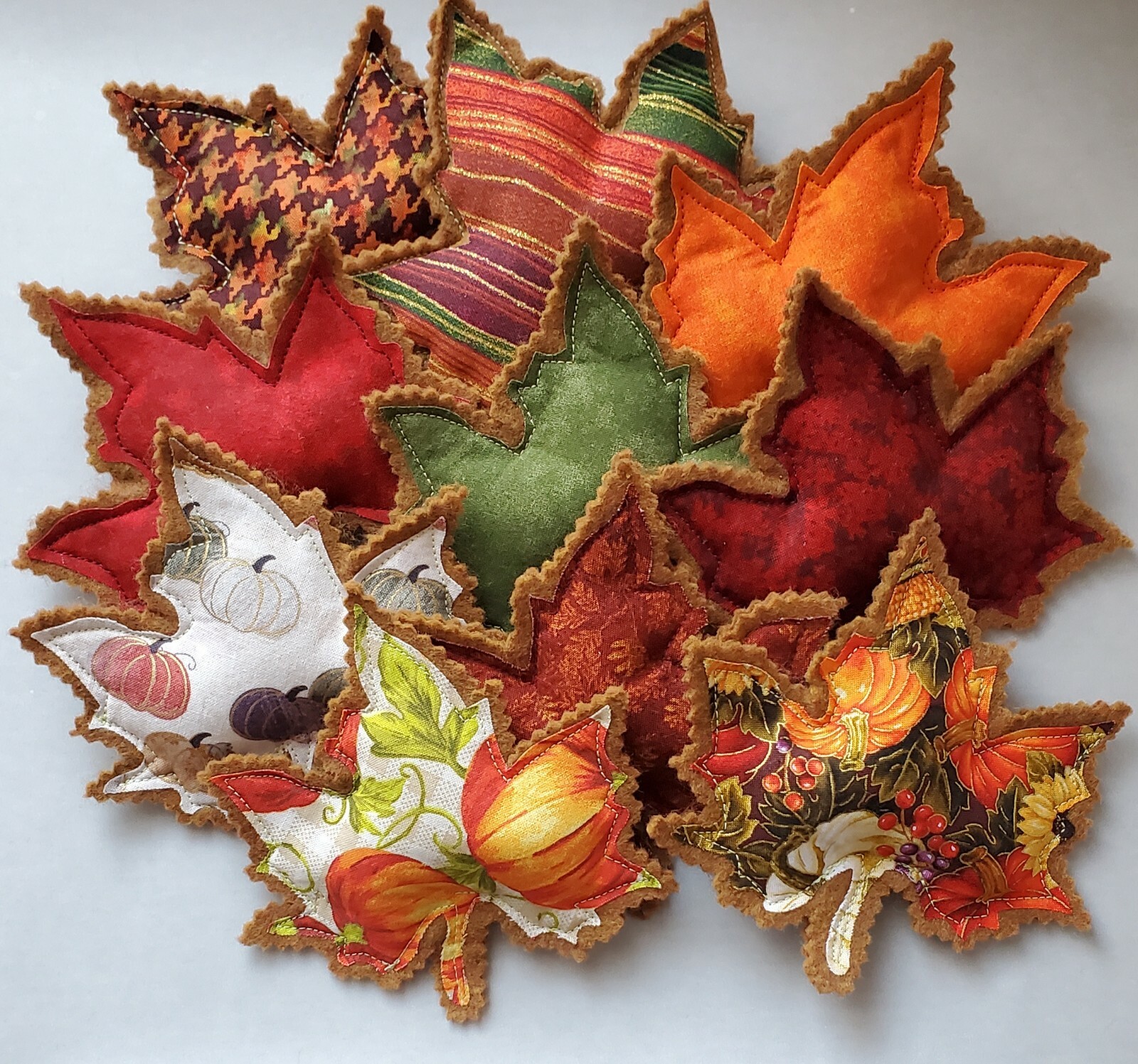 Fall Harvest Decor Fall Leaves Fall Maple Leaves Stuffed 10 Leaves | eBay