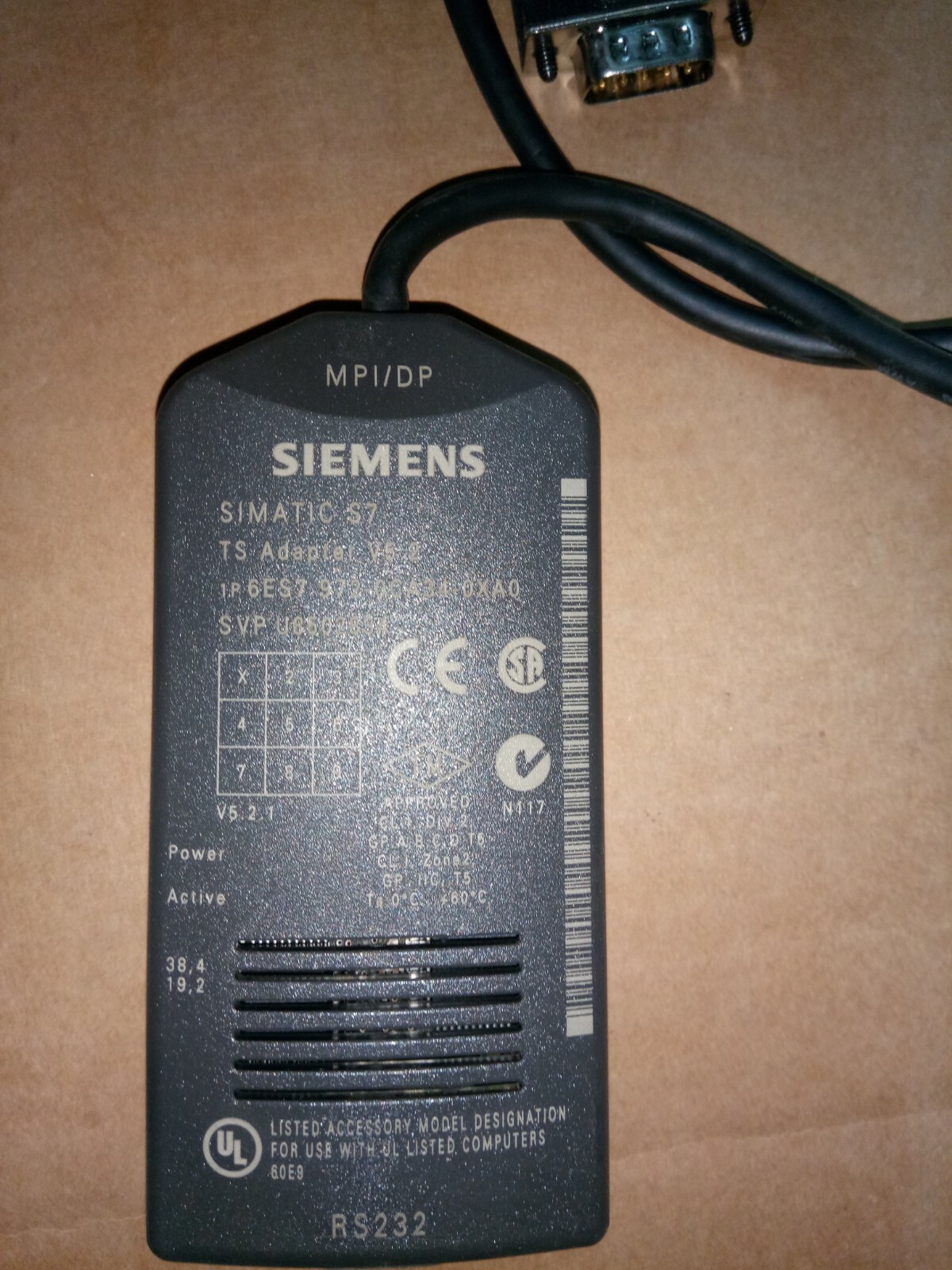 Siemens Simatic S7 TS-Adapter V5.2;6ES7 972-0CA34-0XA0;6ES7972-0CA34 ...