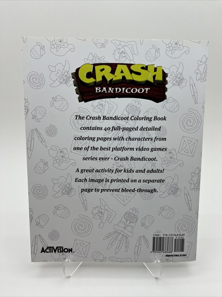 Crash Bandicoot Adult Coloring Book 9781945683688 | eBay