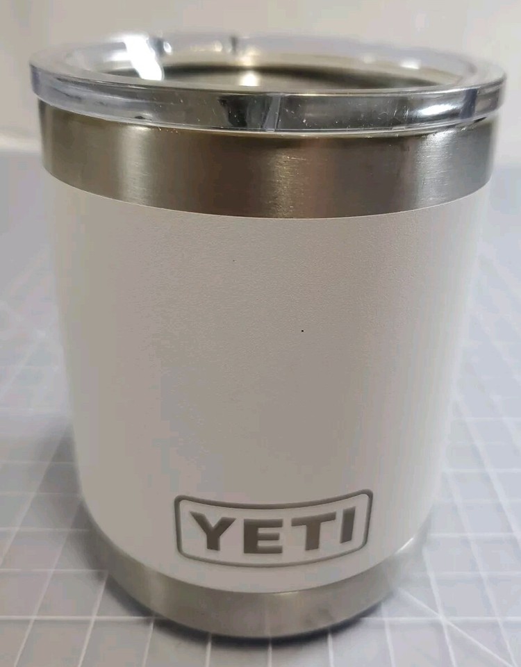 YETI Rambler 10 oz Low Ball Wine Tumbler White "FOCUS BRANDS" EUC | eBay