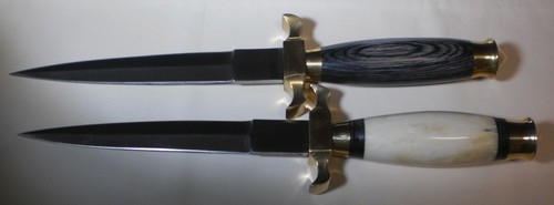 Pakistan Commando Satin Fixed Blade Knife Dagger & Bone Handle Sheath ...