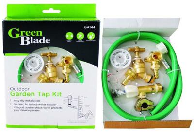 DELUXE BRASS OUTDOOR TAP KIT EXTERNAL GARDEN TAP & FITTINGS SET DIY ...
