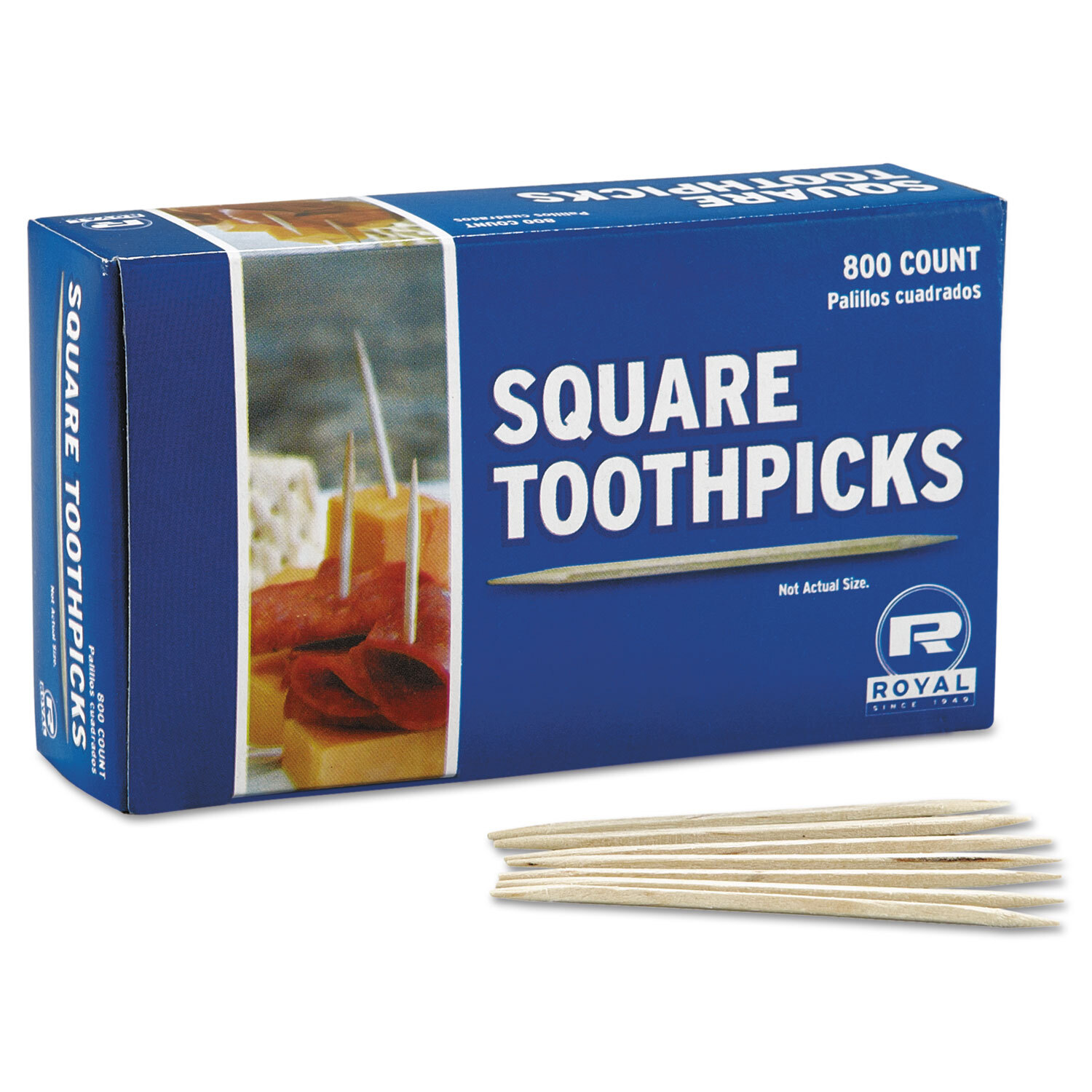 Royal Square Wood Toothpicks 2 3/4" Natural 800/Box 24 Boxes/Carton ...