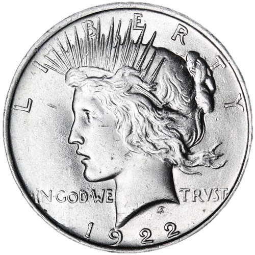 1922 Peace Silver Dollar SLIDER UNC AU/BU BEAUTIFUL COIN! KEEP STACKING ...