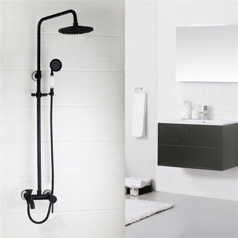 Oil Rubbed Bronze Bathroom Wall Mounted Shower Head Handheld Shower ...