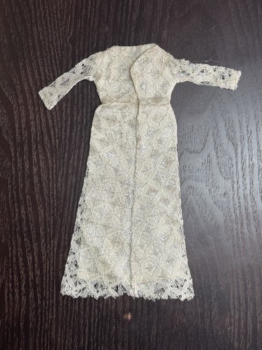VTG 1960s Barbie Doll Clone Shillman Maddie Mod White Silver Lace ...