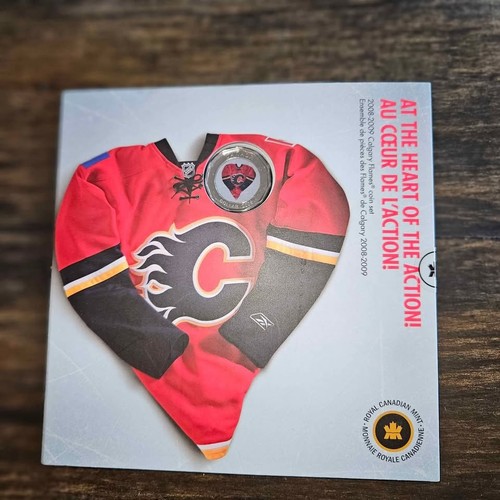2008-2009 Calgary Flames Hockey Coin Set - HEART OF THE ACTION - Jersey ...