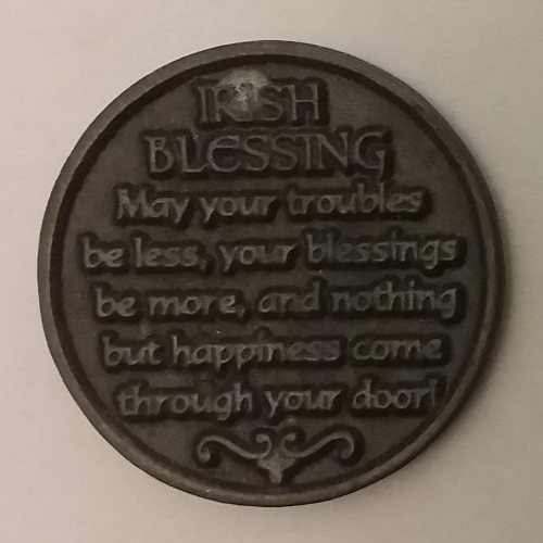 Irish Blessing Celtic Cross Pocket Coin Token 28mm | eBay