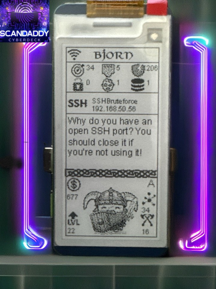 Bjorn CyberViking Pwnagotchi Digital WiFi Pet Raspberry Pi | eBay