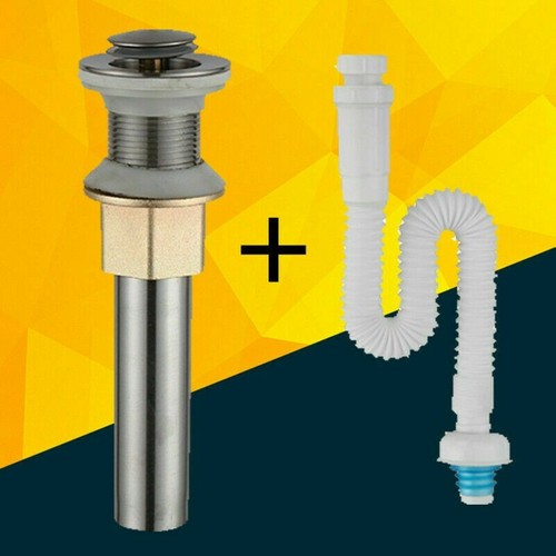 Basin Pop Up Flip Top Drain Sink Waste Trap with Deodorant Water Pipe ...