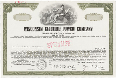 Wisconsin Electric Power Company. Stock Certificate | eBay