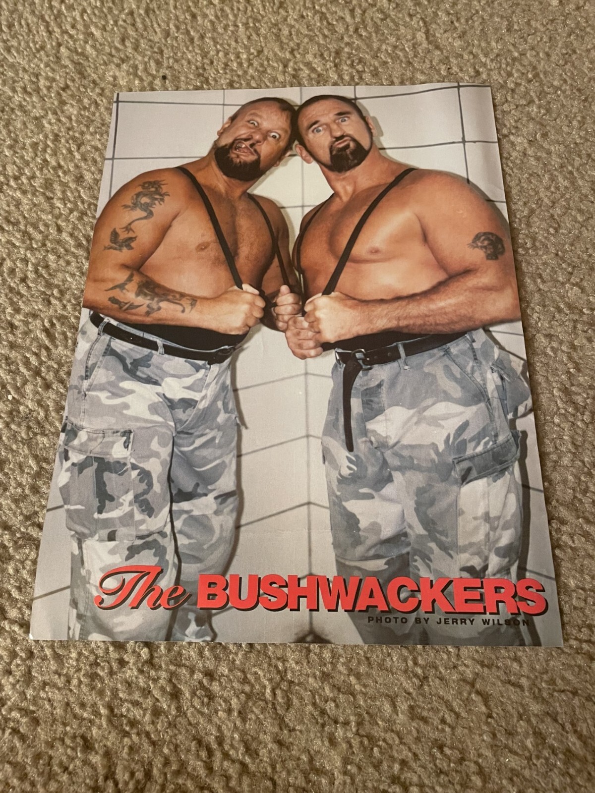 Vintage WWF BUSHWACKERS Wrestling Pinup Photo Clipping SHEEPHERDERS ...