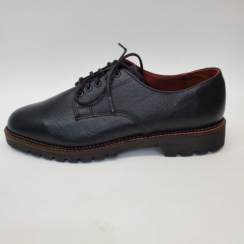 NOS HS TRASK Dri-Lex Bison Leather Plain Toe Blucher Derby Shoes Mens ...