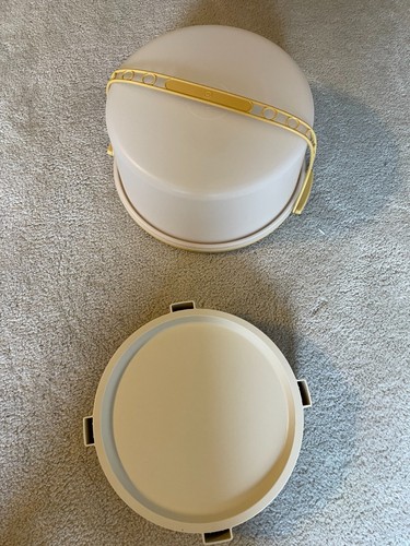 EXTRA LARGE TUPPERWARE CAKE CARRIER + PIE DIVIDER RACK 1256 1257 1258 ...