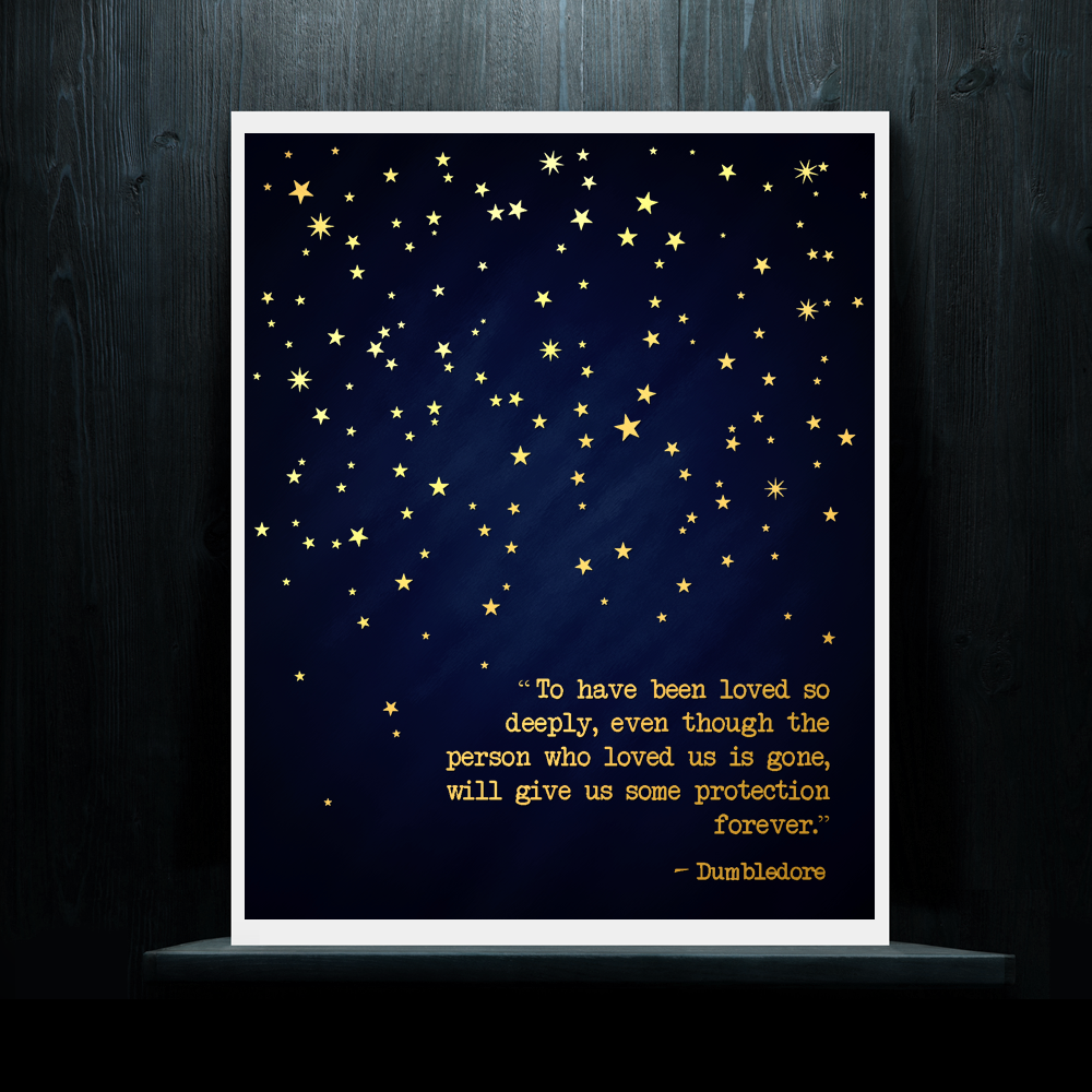 Harry Potter Wall Art - Dumbledore Quote Gold Foil Print - Harry Potter ...