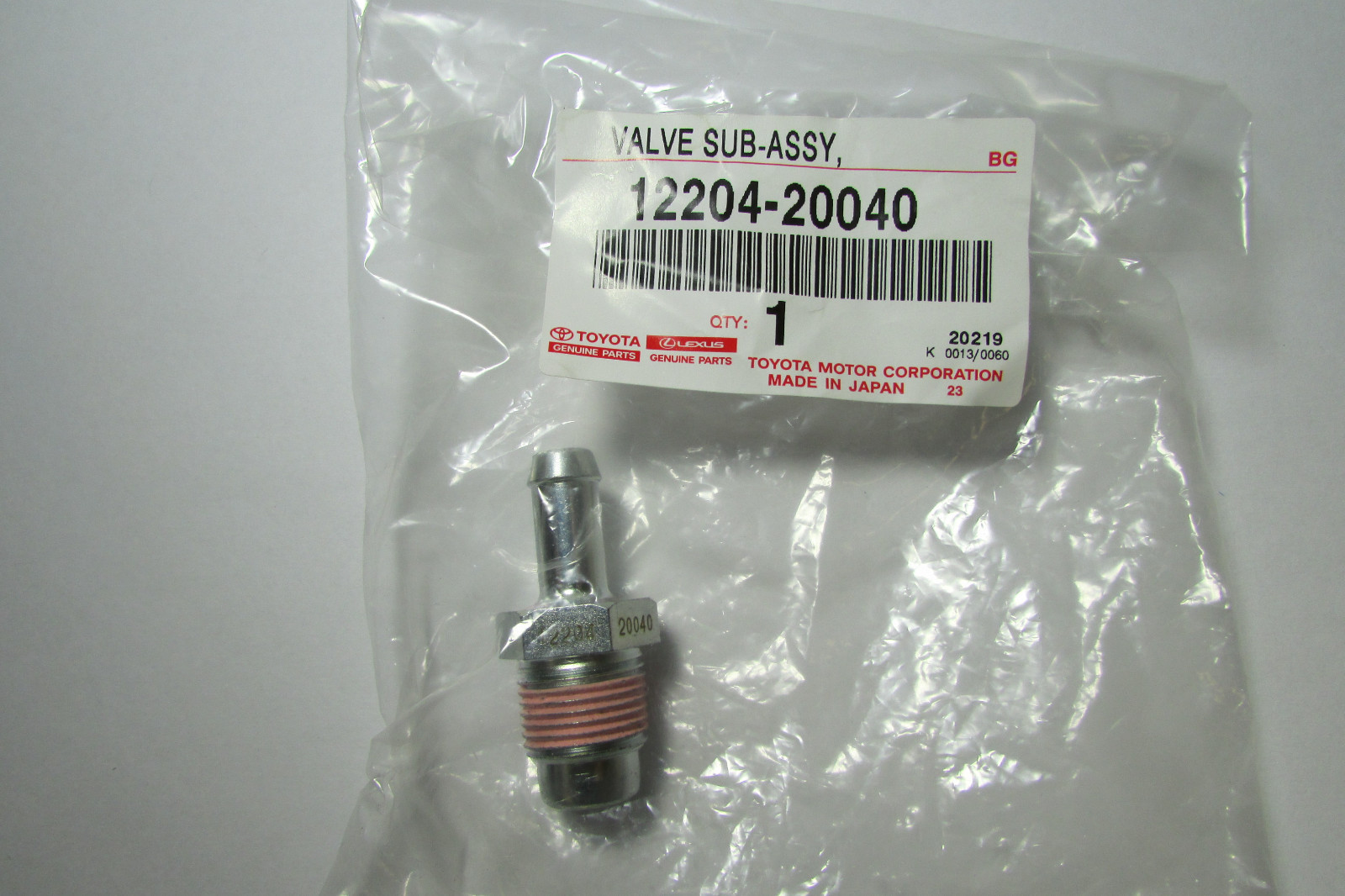 GENUINE TOYOTA 12204-20040 PCV VALVE FOR LEXUS & TOYOTA 3.0 & 3.3 V6 ...