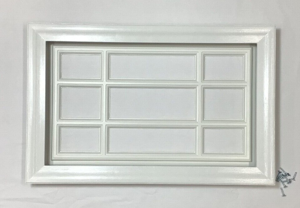 White Amarr Garage Door Window Kit Short Panel Frame Insert Grill Glass ...