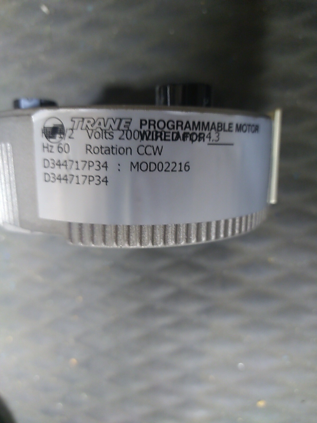 MOD02216 D344717P34 Trane American Standard 1/2 HP ECM Blower Motor ...