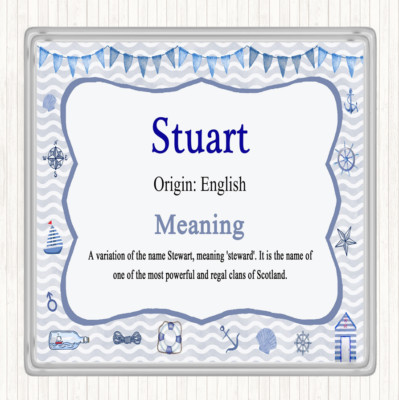 Stuart Name Meaning Drinks Mat Coaster Nautical | eBay UK