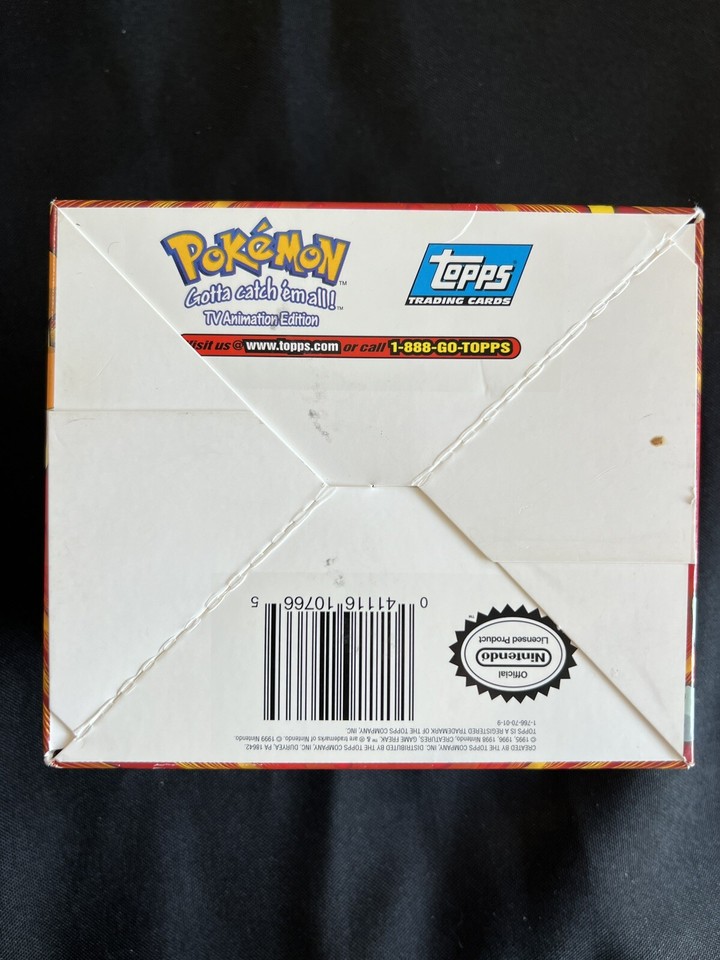 1998 Pokemon Topps Trading Cards Booster Box Set Just Empty Packs And ...