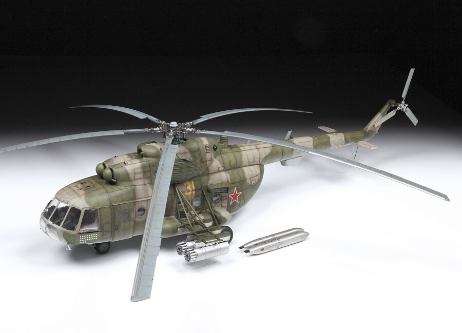 Zvezda 4828 Soviet Multipurpose Helicopter MIL MI-8MT Scale Model 1:48 ...