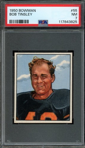 1950 BOWMAN #55 BOB TINSLEY PSA 7 STEELERS RC [G825] | eBay