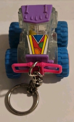 Vintage 1991 Windup Semi Truck Keychain Multicolor Clear Plastic 4x4 ...