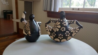 Set of 2 Peruvian Chulucanas Pottery Dancer Figurines | eBay
