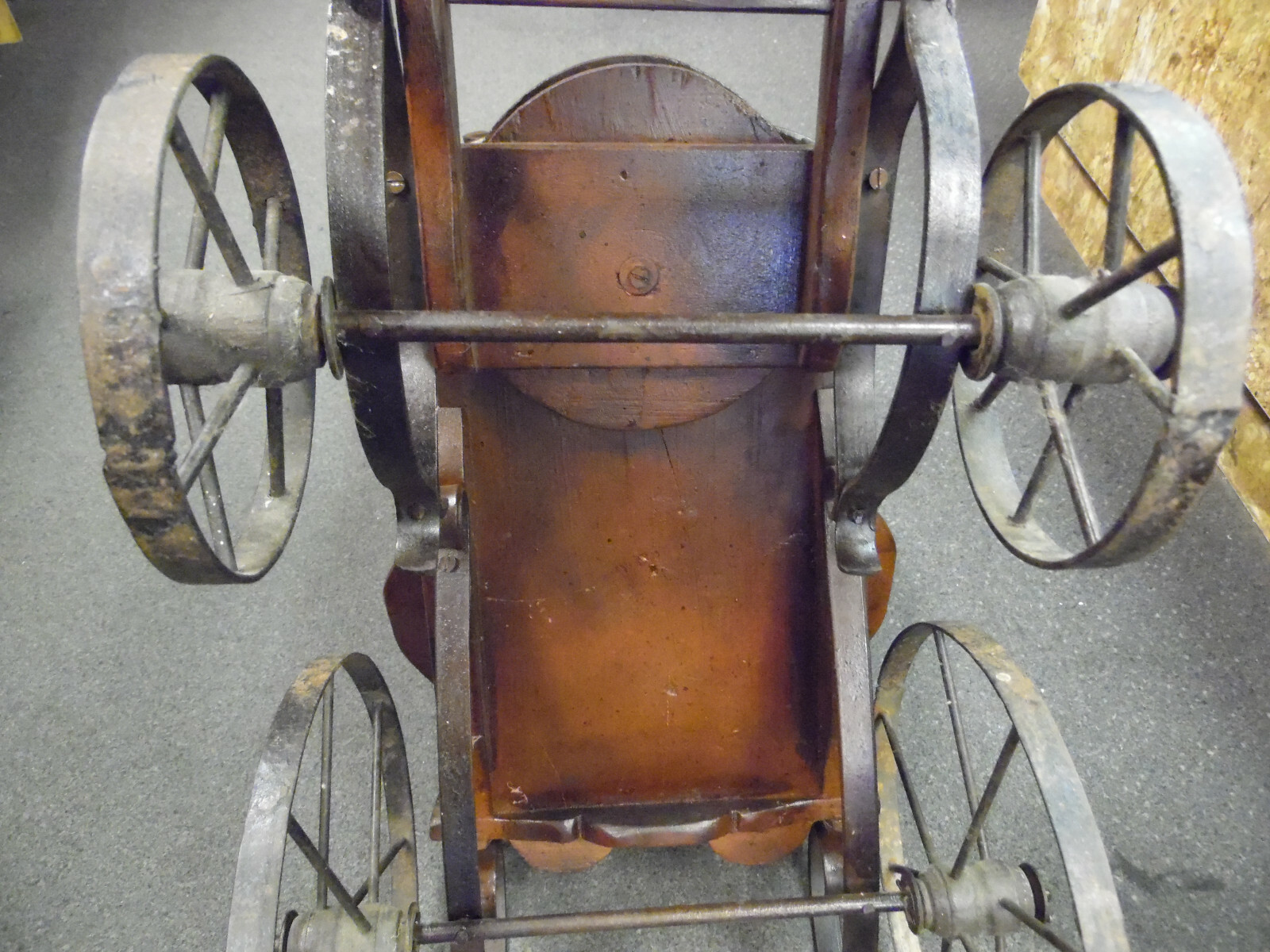 Antique Old Salesman Sample Miniature Carriage Buggy Horse Drawn Doll ...