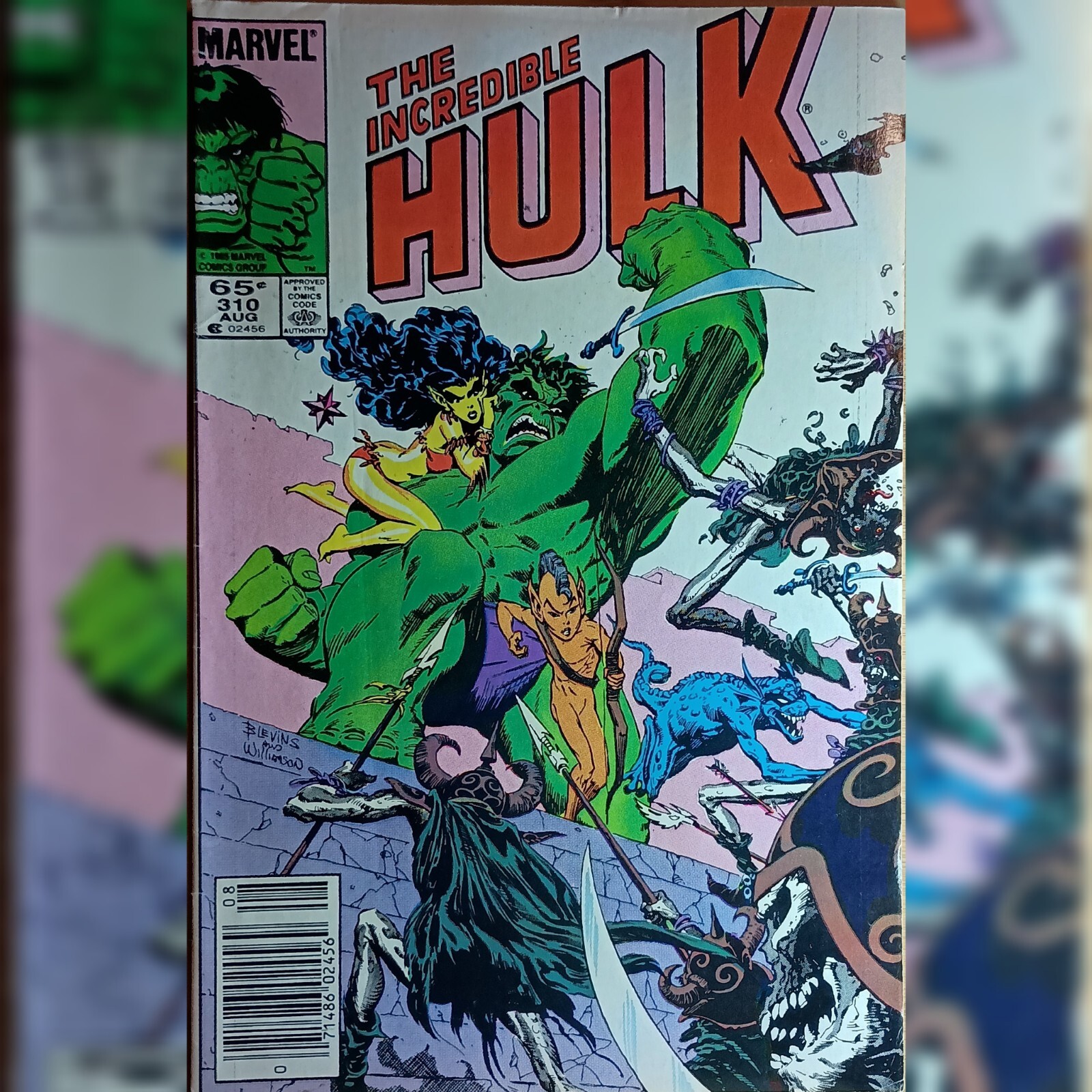 1985 Marvel Comics The Incredible Hulk 310 Bret Blevins Newsstand ...
