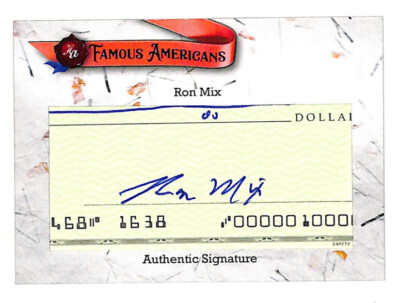 2021 Historic Autographs Famous Americans Ron Mix cut auto auto ...
