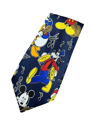Mickey Unlimited Instrument Music Tie Navy Blue | eBay