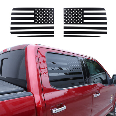 For Ford F150 2015+ Black Window Decal American US Flag Sticker Rear ...