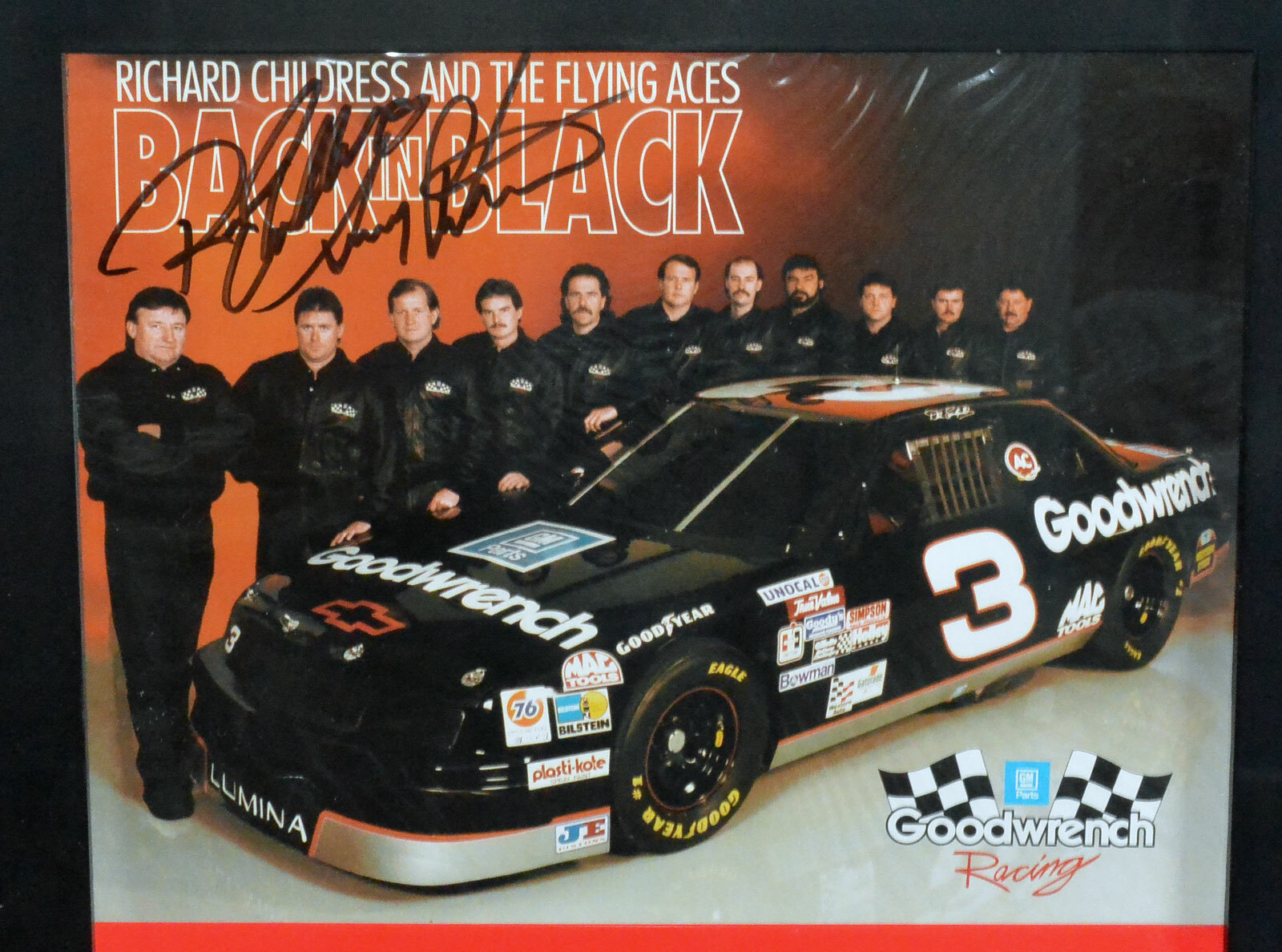 AUTOGRAPHED DALE EARNHARDT RICHARD CHILDRESS ANDY PETREE DANNY MYERS ...