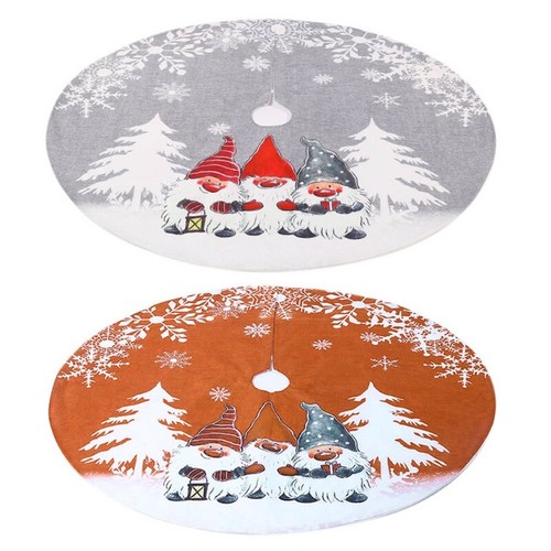 Christmas Tree Skirt Swedish Gnome Tomte Ornament Carpet Floor Mat Base ...