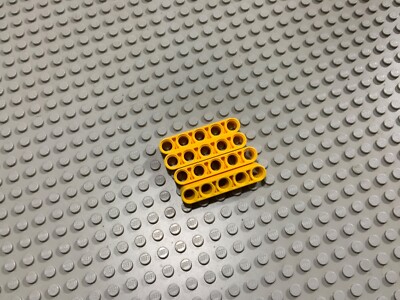 Lego 2x Technic Beam or lift arm 1x5 in Yellow | eBay Australia