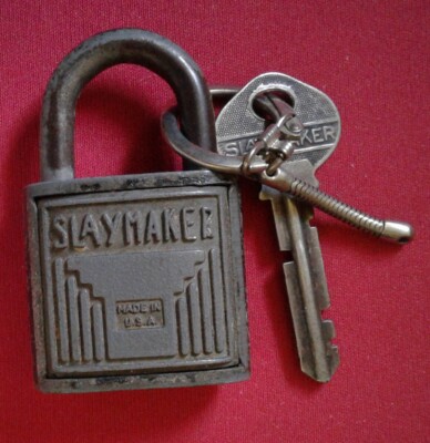 Vintage SLAYMAKER Padlock with Key, Made in U.S.A. | eBay