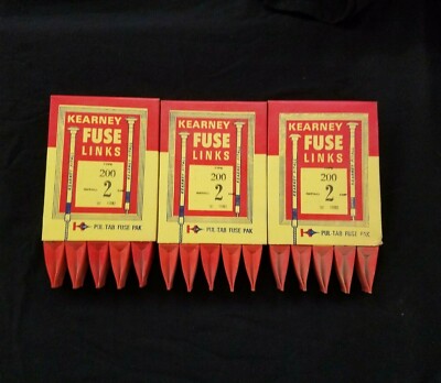 Kearney Fuse Links Type 200 Rating 2 Amp Cat. No 11002 - 15 pcs | eBay