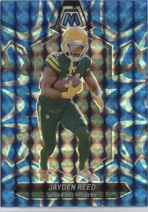 2024 Panini Mosaic - Jayden Reed #81 Reactive Blue Mosaic Prizm for ...