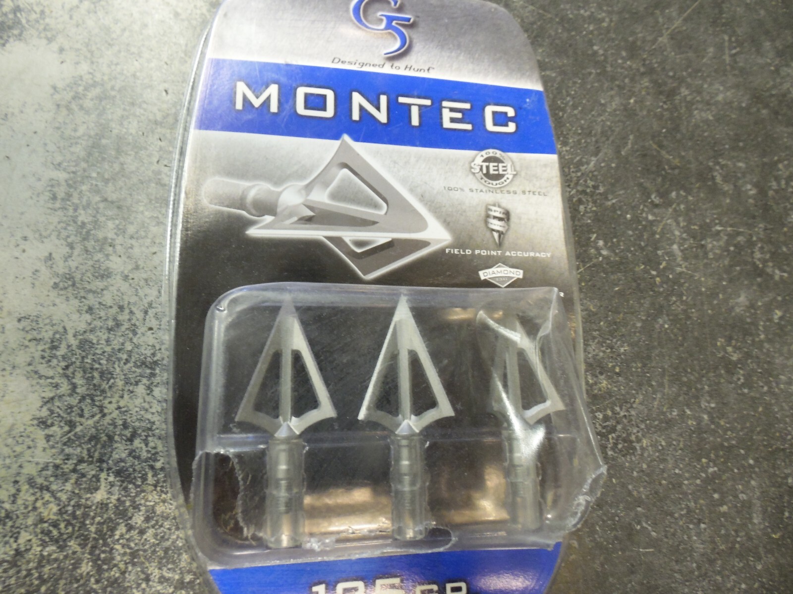 G5 Outdoors Montec 125 grain. 1 1/8 Diameter (3 Broadheads per Pack ...