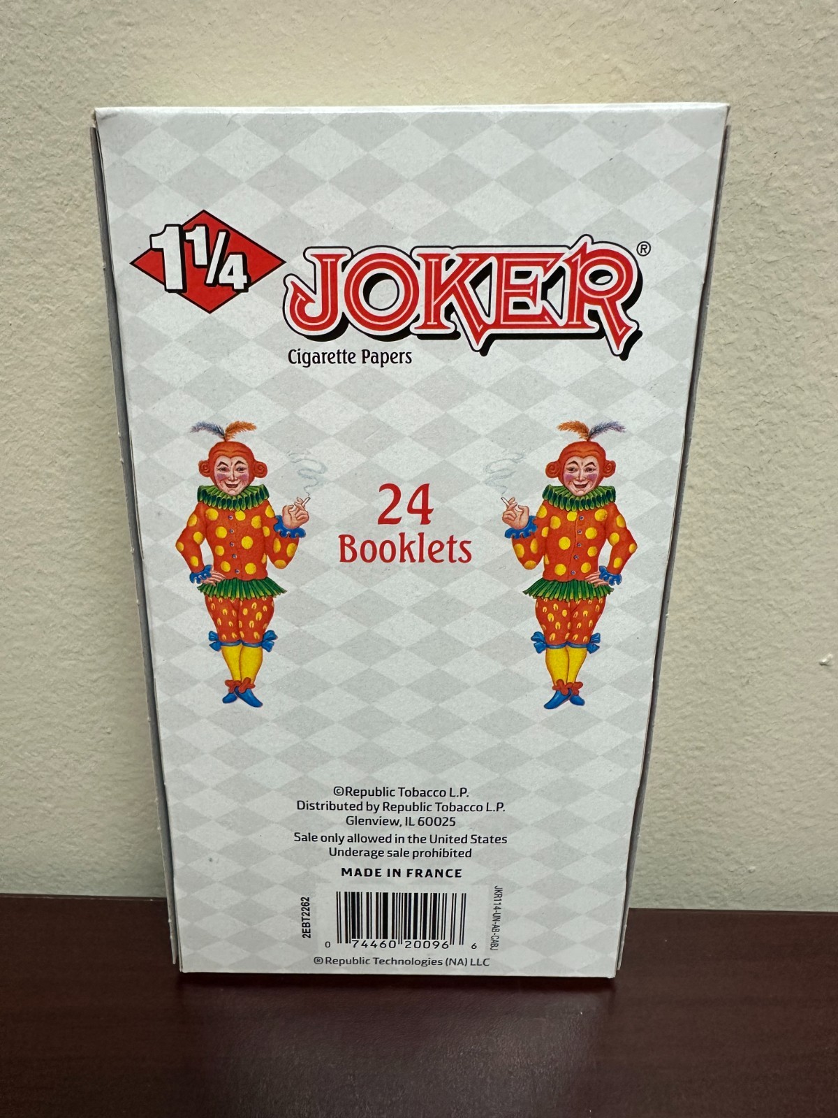 Joker Rolling Paper 1 1/4 Original Cigarette Papers 1.25 Size (Full Box ...