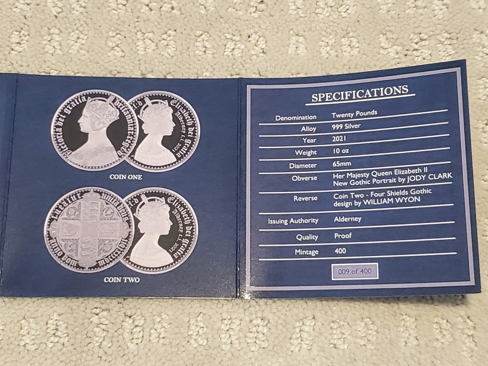 2021 Alderney 10 Ounce Silver New Gothic Crown PF70 Ultra Cameo Jody ...