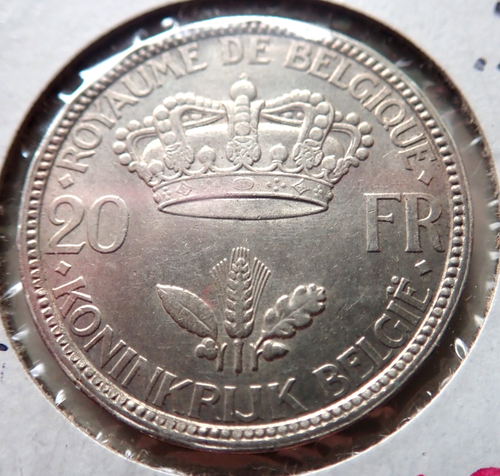 Belgium 1935 20 Francs SILVER Coin (AU-UNC) | eBay