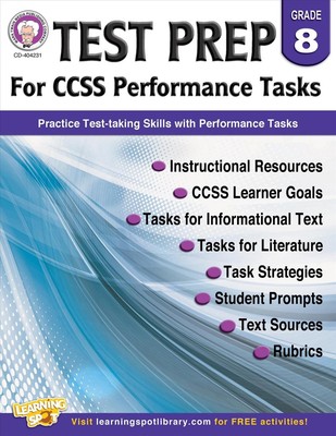Test Prep for Ccss Performance Tasks, Grade 8 by Schyrlet Cameron ...