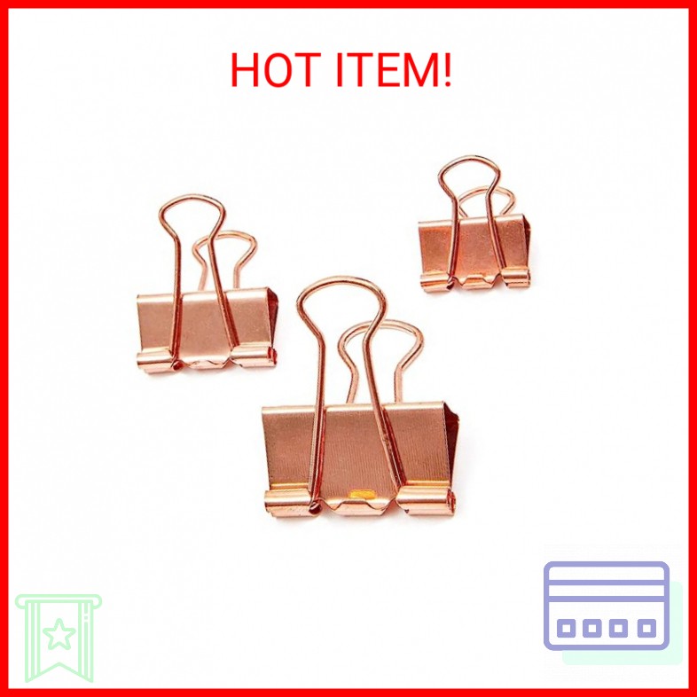 Bright Creations Binder Clips - Assorted Rose Gold Binder Clips for ...